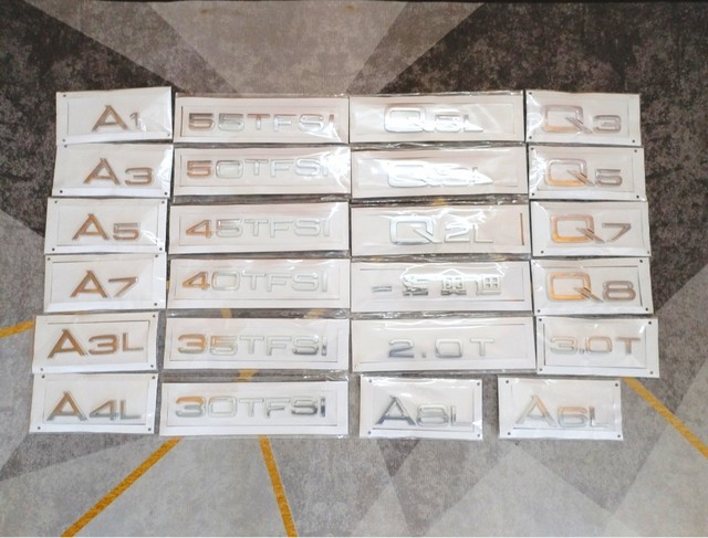 Audi car standard A3/A4L/Q5L/A6L/Q3A8L rear car digital tail standard four-wheel drive standard ...