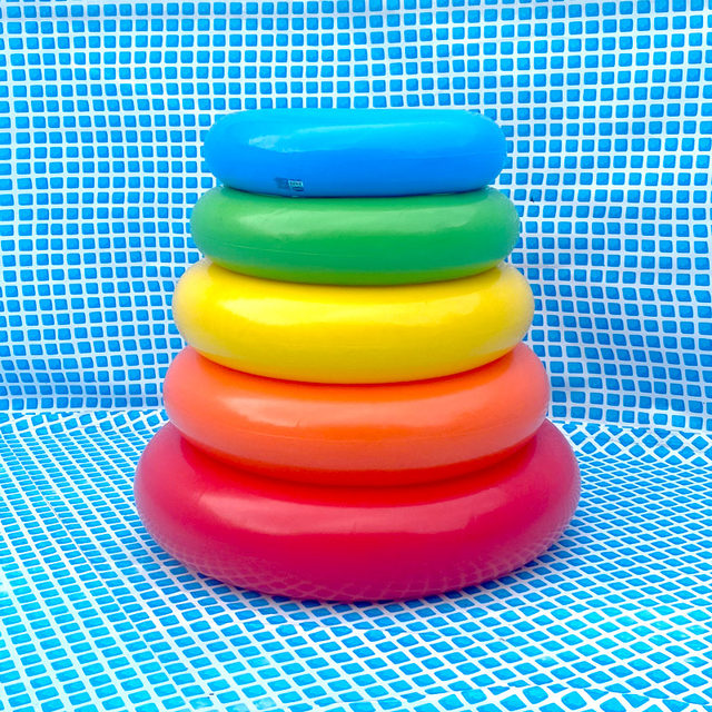 Extra thick rubber swimming ring, children's armpit ring, adult life ...