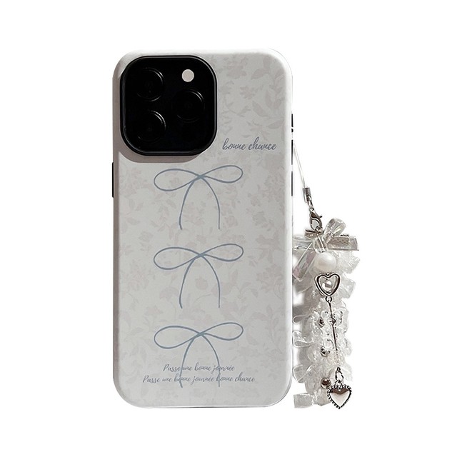 Ballet blue bow iPhone15 Apple phone case 14promax suitable for 13 ...