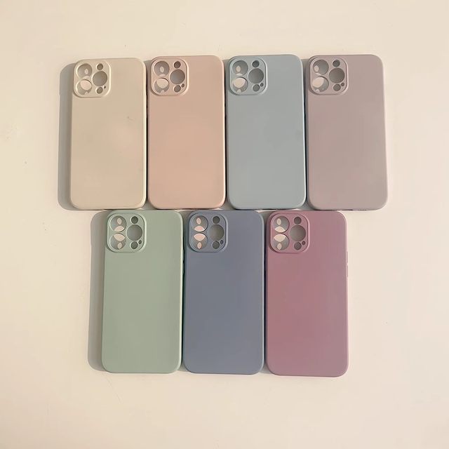 Advanced gray liquid silicone 14 suitable for iPhone case 12 Apple 15 ...