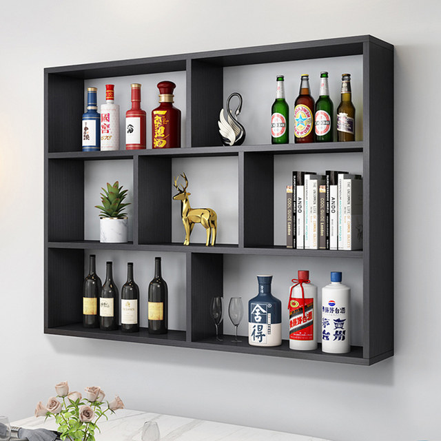 Simple modern wine rack wine cabinet wall hanging restaurant restaurant ...