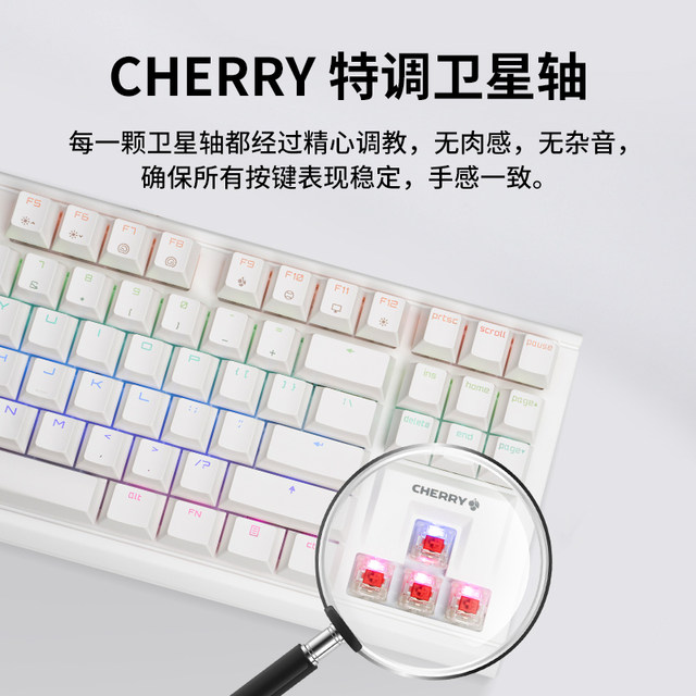 CHERRY Cherry MX1.1 Snowfield Aurora RGB color light e-sports keyboard ...