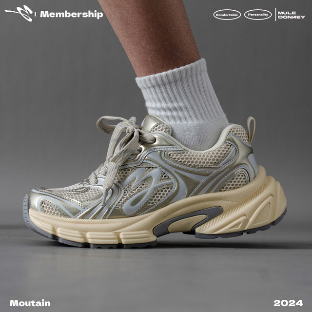 Donkey Donkey Retro Golden Dad Shoes Men's Trendy and Cool Autumn Mesh ...