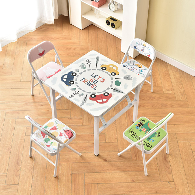 Folding children to learn tables and chair suits Student simplicity ...