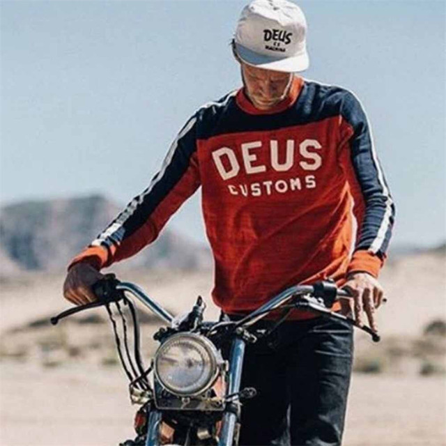 New retro DEUS long-sleeved motorcycle speed drying motorcycle suit sun ...