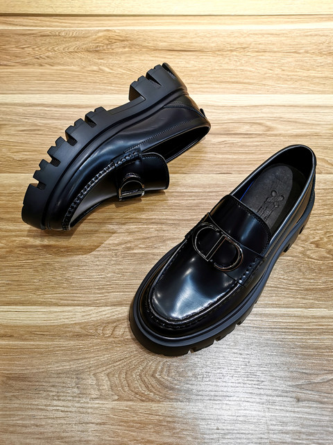 Xiyatu men's shoes trendy thick sole leather shoes men's genuine ...