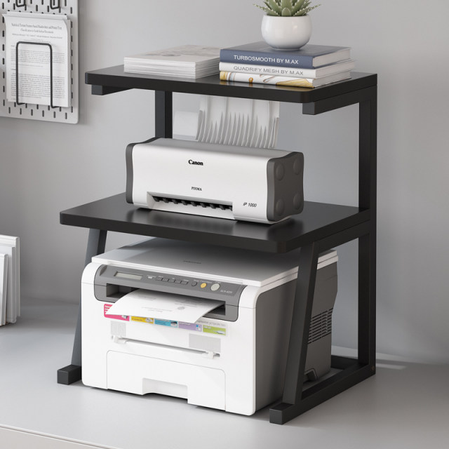 Desktop three -layer small printer standing rack office placing needle ...