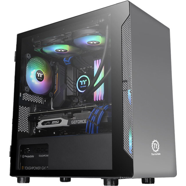 Tt desktop computer main case starter A1 black white MATX mini small case side transparent 240 ...