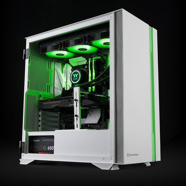 Tt desktop computer main case challenger H6 white 360 water-cooled EATX ...