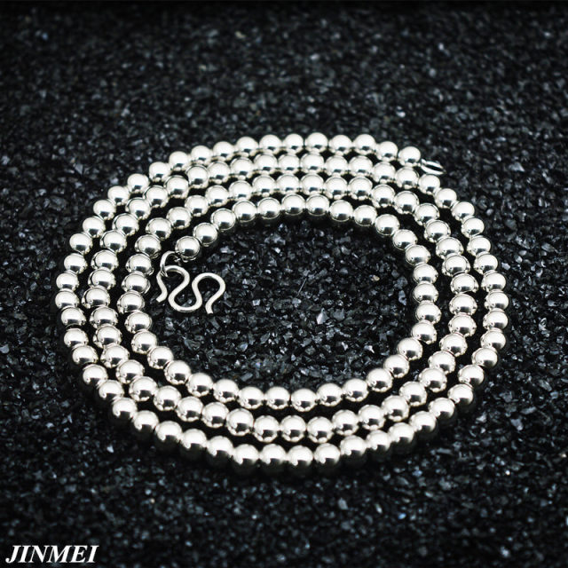 Original Korean jewelry Titanium steel men's necklace 8MM Buddhist bead ...