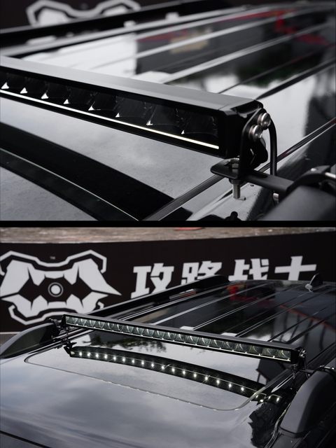 Off-road vehicle luggage rack spotlights daylight LED strip lights SUV ...