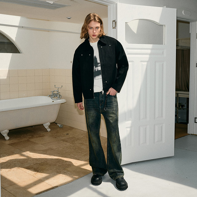 KREATEcleanfit urban commuting American four-button workwear logging jacket