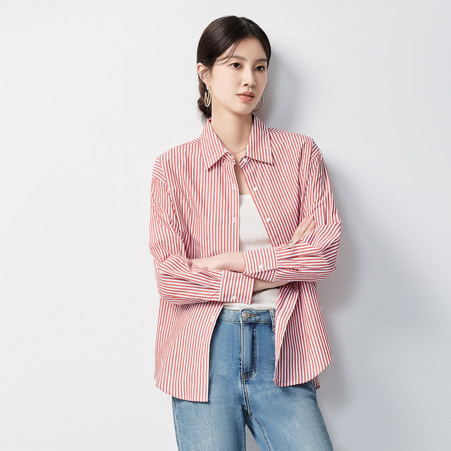 100 cotton Luo Mongolian Spring and Autumn Ms. Long -sleeved shirt ...