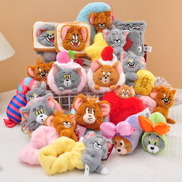 Tom and Jerry Plush Pendant Genuine Jerry Mouse Funny Car Keychain Doll ...