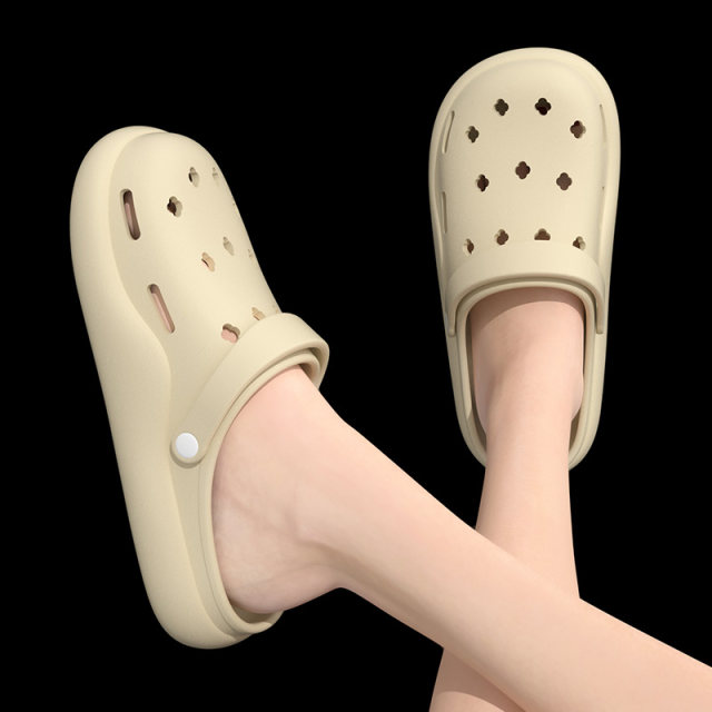 Women's outer wear Crocs summer 2024 new thick-soled Baotou non-slip ...