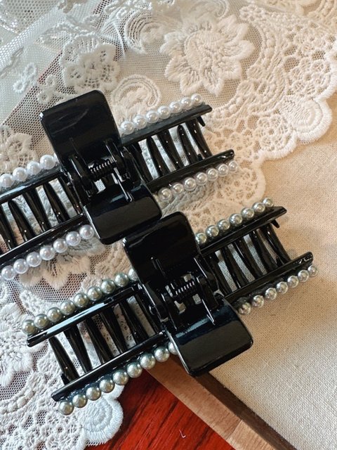 Korean style simple temperament inlaid with rhinestone square hairpin ...