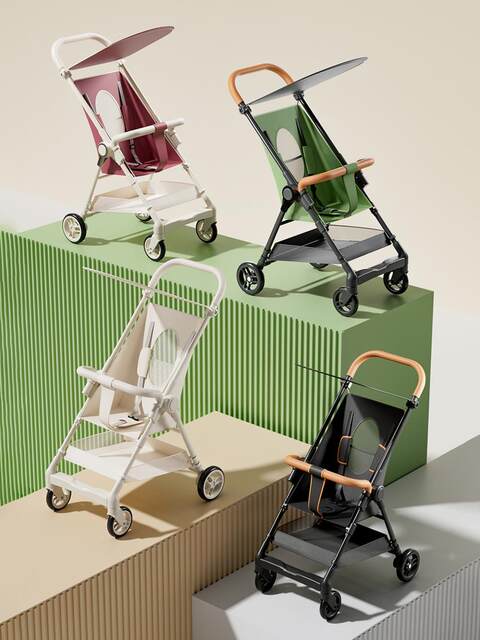 The baby artifact carts are lightly folded and slipped.