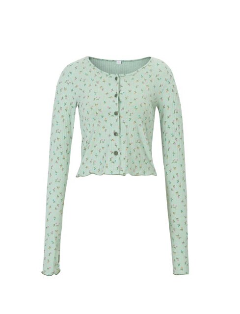 Minjiena Korean niche brand cute retro green fresh floral suspender ...