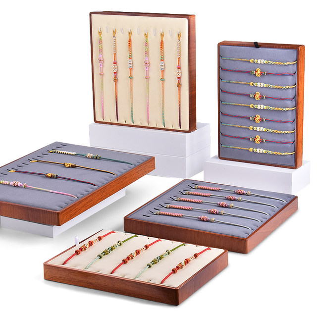 Handmade rope display props hand rope tray wood grain leather Chinese ...