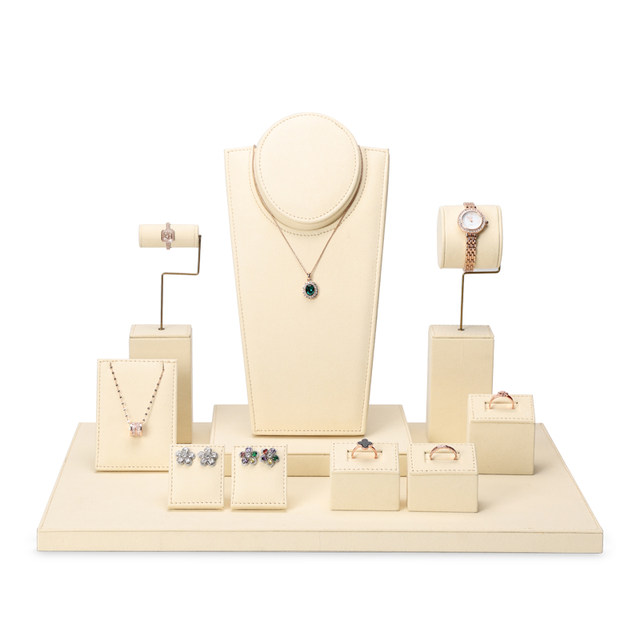 High-end microfiber jewelry counter display props necklace watch ...