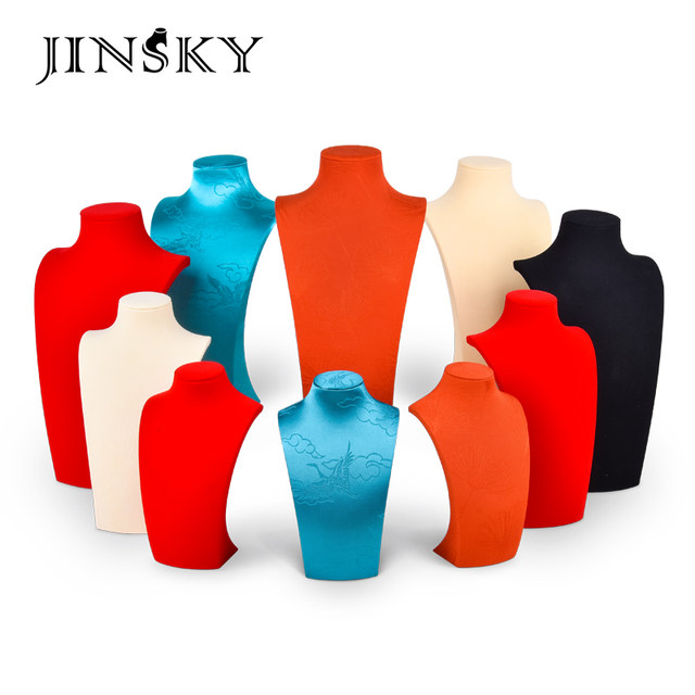 Gold Necklace Display Shelf Golden Cervical Model Jewelry Display ...