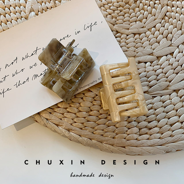 Ins acetic acid clip medium adult back head square hairpin temperament ...