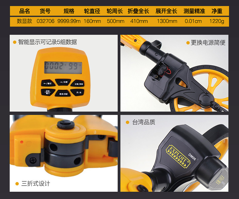 Pioneering Rangefinder Hand-Push Roller Measuring Wheel for Site ...