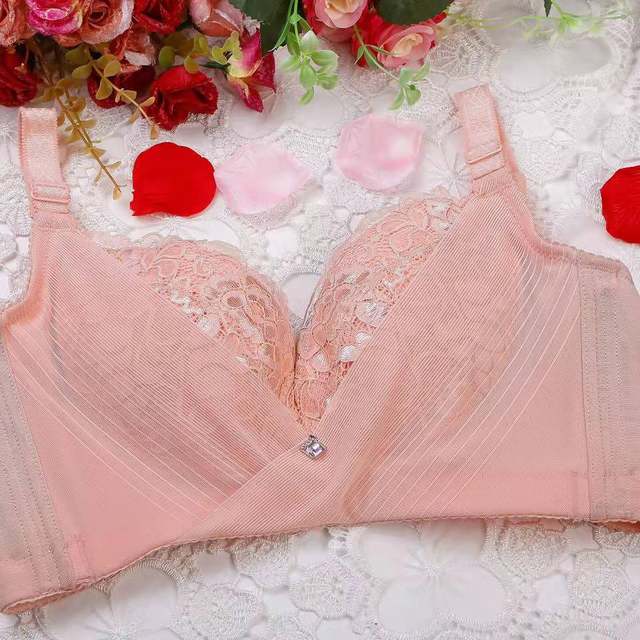 Genuine new Lin Ximeng full cup plus size underwear without sponge thin ...