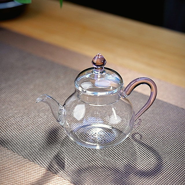 Thickened heat-resistant glass teapot new women's special powder teapot ...