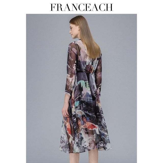 2 -piece set method, which means relaxing retro avatars printed chiffon ...