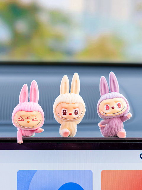 Bubble Matt Labubu car car decoration Creative cute girl car interior ...