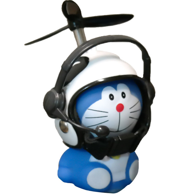 Doraemon Duck Helmet Bamboo Dragonfly Car Rearview Mirror Ornament ...