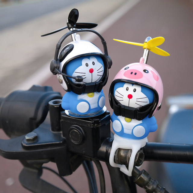 Doraemon Duck Helmet Bamboo Dragonfly Car Rearview Mirror Ornament ...
