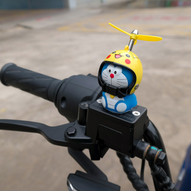 Doraemon Duck Helmet Bamboo Dragonfly Car Rearview Mirror Ornament ...