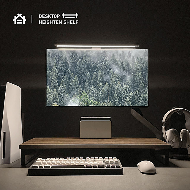 Monitor elevated desktop screen heightening base 30cm wide pad height ...