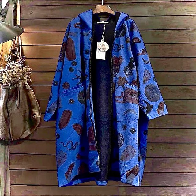 Winter jacket TINY CUTTLE Women's Korean single hooded thick loose ...