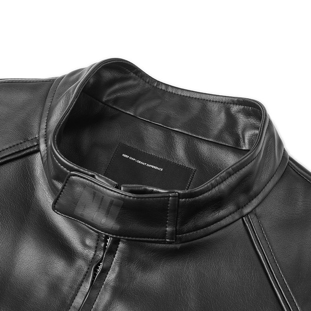 GXG men's PU stand collar jacket 2023 autumn new product GEX12113563