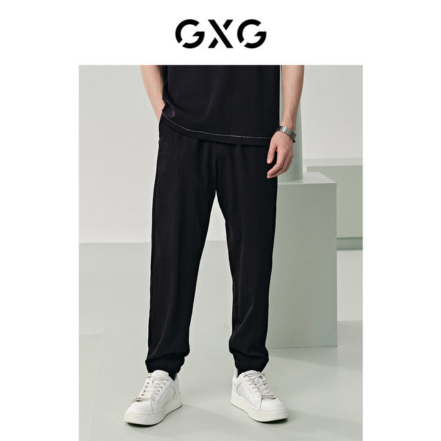 GXG men's clothing 24-year summer black letter decorative round neck short-sleeved T-shirt ...
