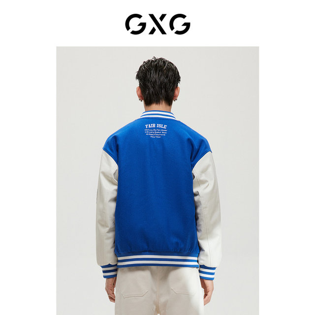 GXG men's clothing store same classic blue series fashionable baseball ...