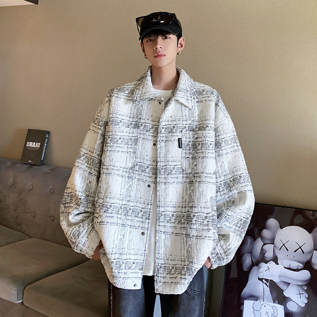 Spring and autumn men's design sense niche jacket boys leisure autumn ...