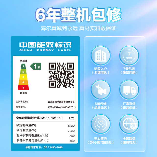 Haier Smart Home produces Leader air conditioner 2 HP new first-level ...