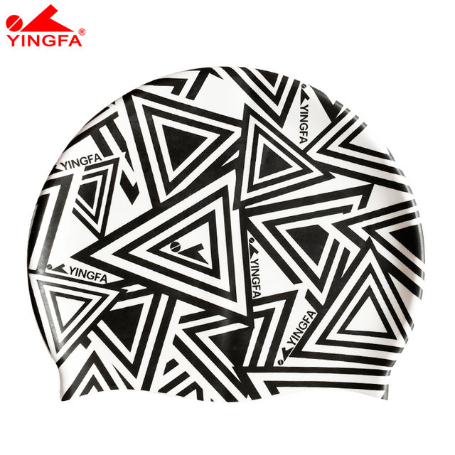 Yingfa's new printed hat, silicone silicon gum men and women swimming ...