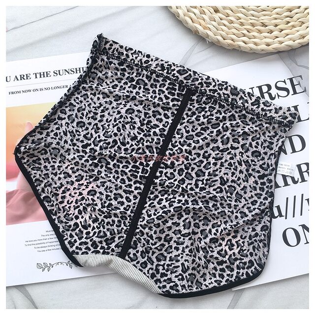 Gufei 7553 high-waisted leopard print seamless ultra-thin ice silk soft ...
