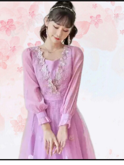 Jane Sweeney 2024 new autumn dress spliced long-sleeved temperament ...