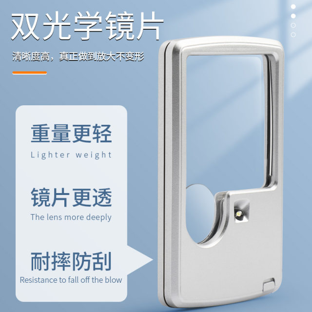 Portable magnifying glass multi-function 20x card-type high-definition ...