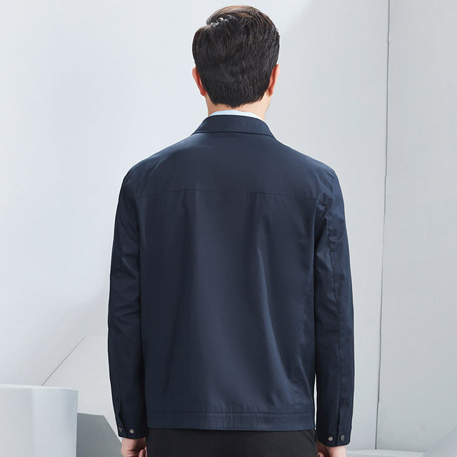 Hongdu cotton lapel single jacket men's spring and autumn jacket ...