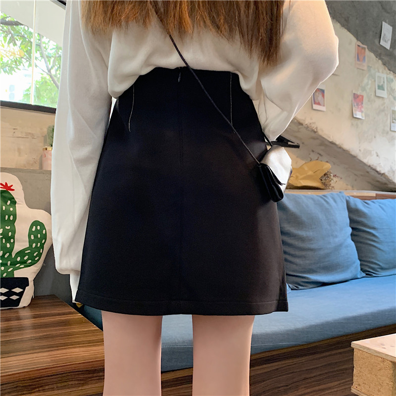 2024 Spring and Summer Large Size High Waisted Korean Style Versatile A Skirt for Fat Girls ...