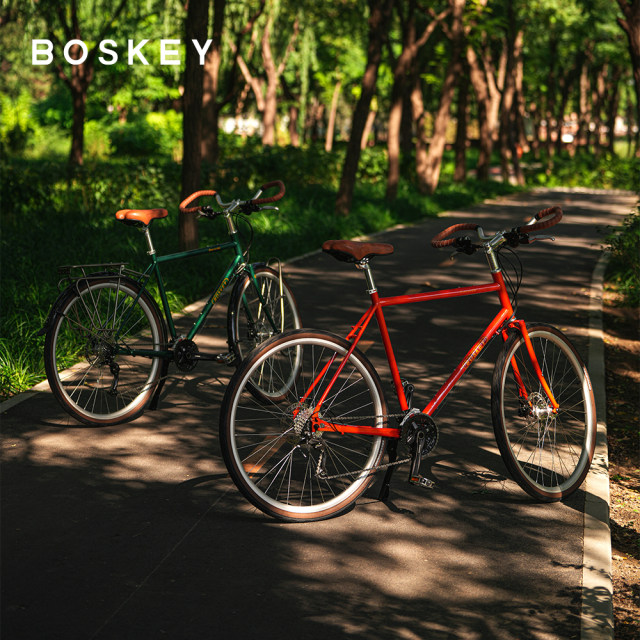 Immortal riding BOSKEY station wagon steel frame bicycle long-distance ...