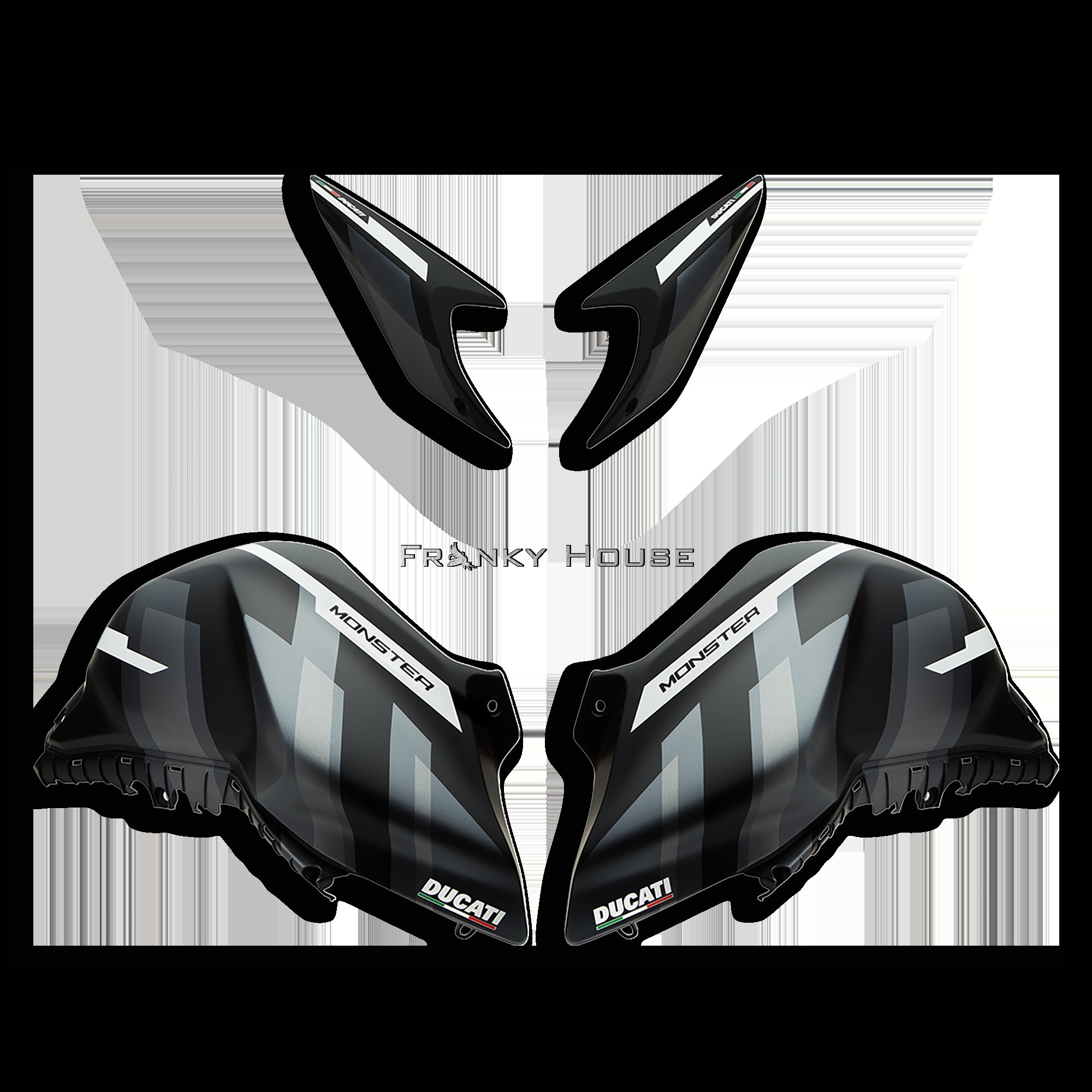 Ducati Monster 950 Modified GP Classic Board Plate Pull Flower Painted ...