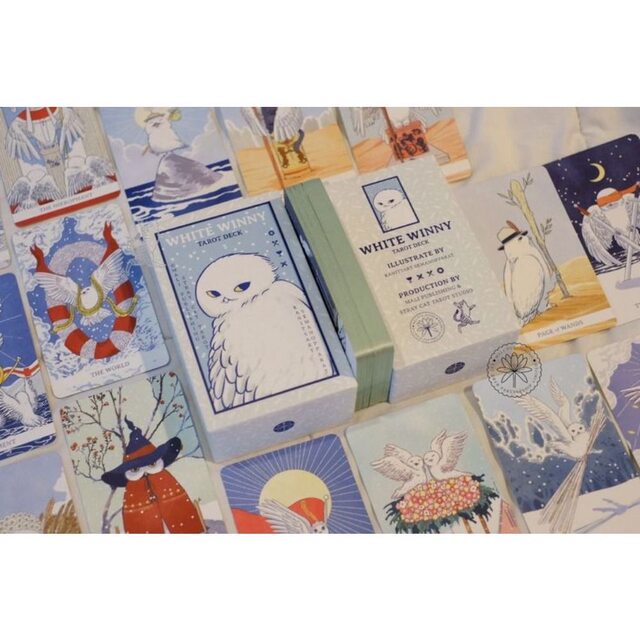 Snow Owl Luo card tower cute animal board game card 78 hot stamping Luo ...